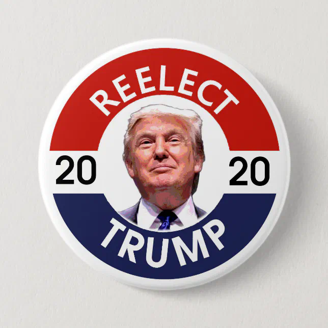 REELECT TRUMP 2020 PINBACK BUTTON | Zazzle