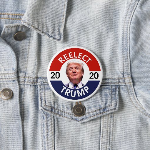 REELECT TRUMP 2020 PINBACK BUTTON | Zazzle