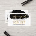 Refer a Friend Black & Gold Beauty Referral Card | Zazzle