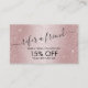 Refer a Friend - Rose Gold Glitter Referral Card | Zazzle