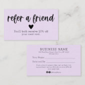 Refer A Friend Salon Referral Card | Zazzle