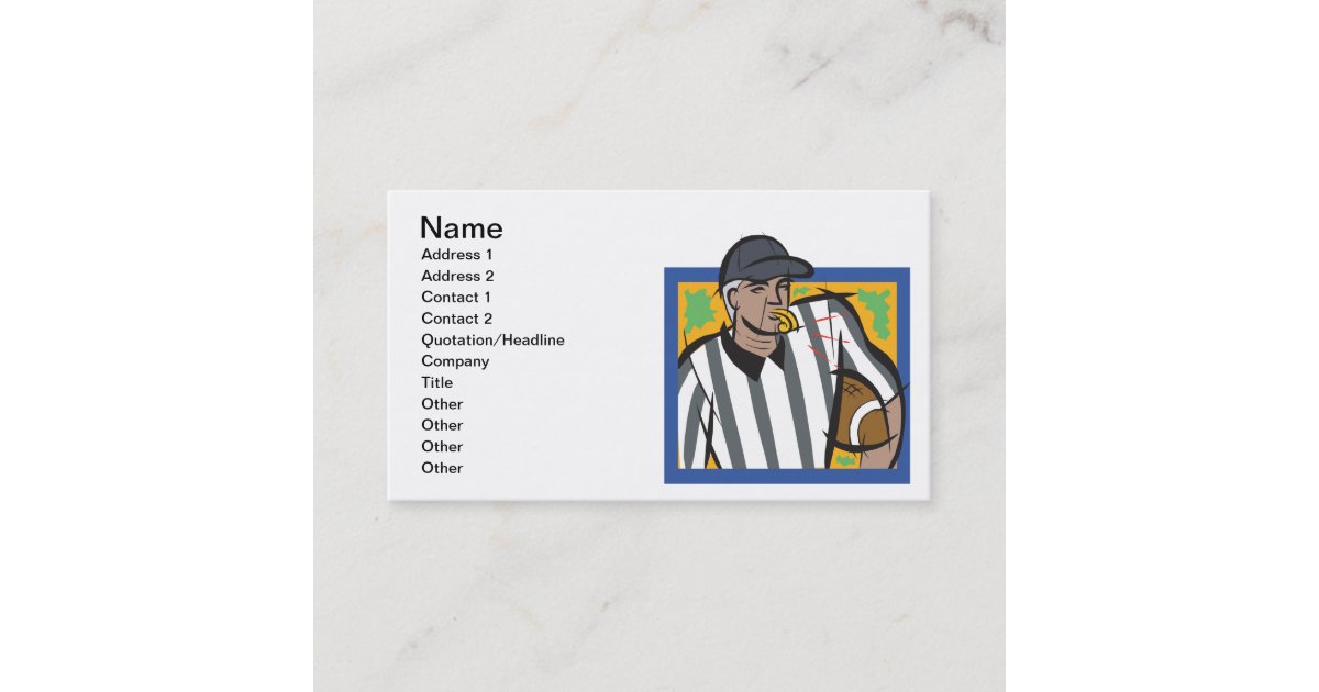 Referee Business Card | Zazzle