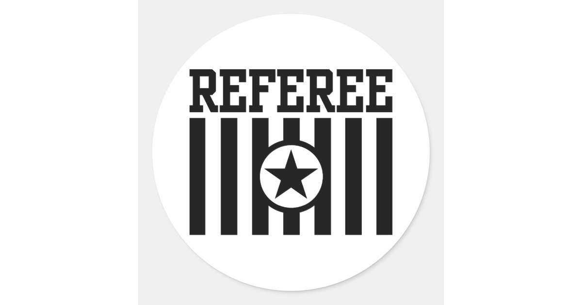 Referee Classic Round Sticker | Zazzle
