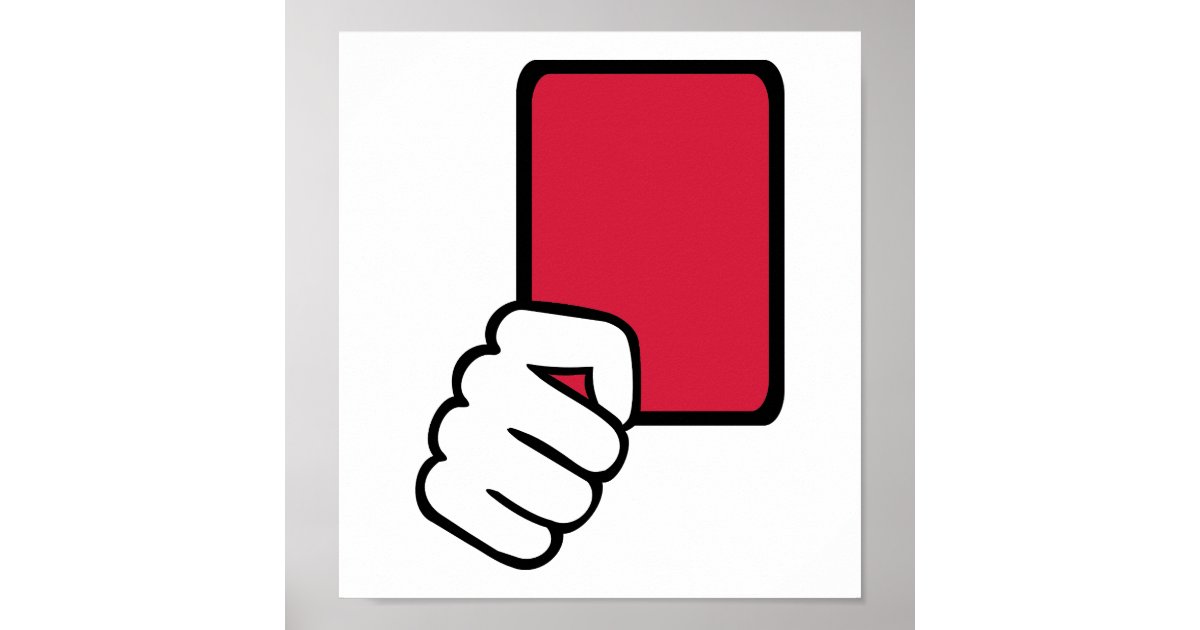 Referee red card poster | Zazzle