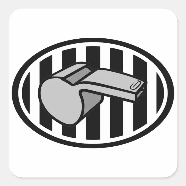 Referee Square Sticker | Zazzle