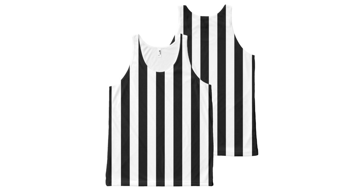 Referee Stripes All-Over-Print Tank Top | Zazzle