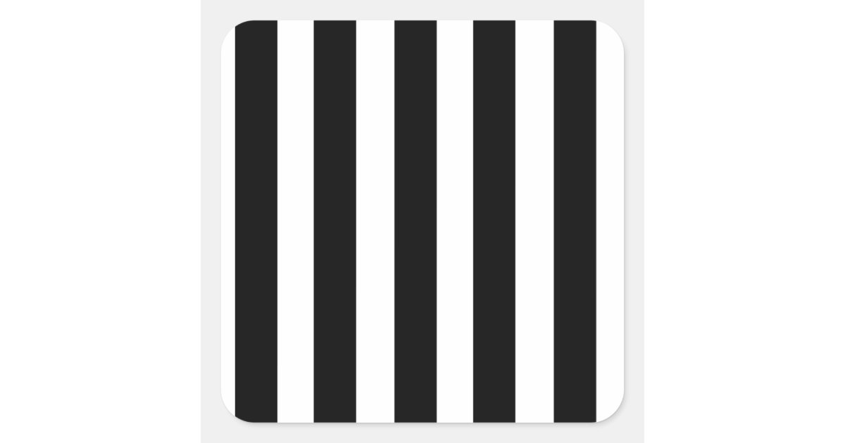 Referee Stripes Square Sticker | Zazzle