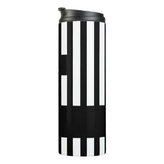 Referee Zebra Stripe Black & White Thermal Tumbler | Zazzle