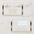 Referral Card | Modern Gold Framed | Zazzle
