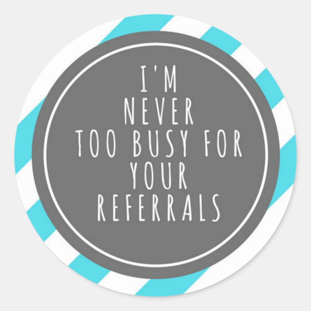Referral sticker | Zazzle