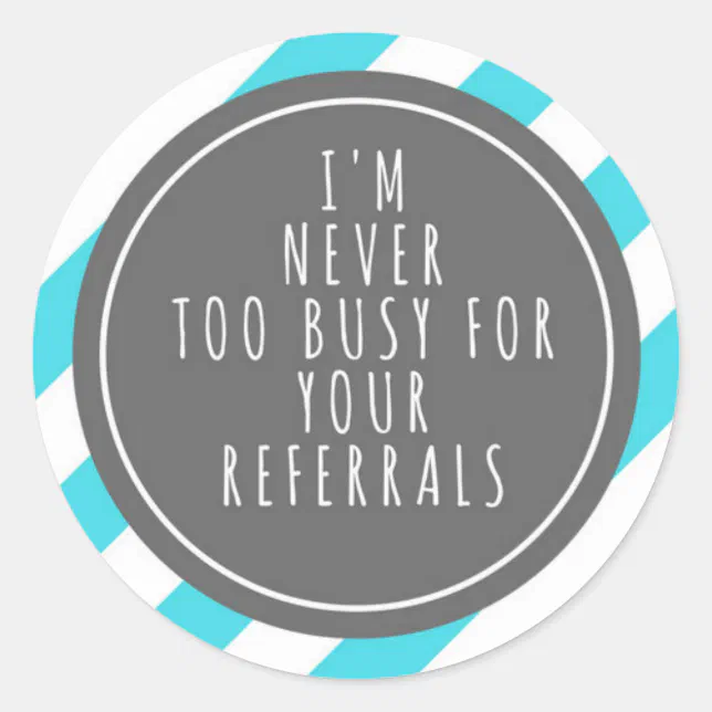 Referral sticker | Zazzle