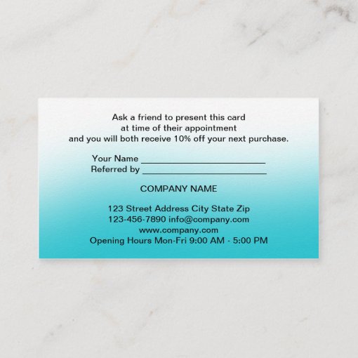 Referral Tell a Friend Business Card | Zazzle