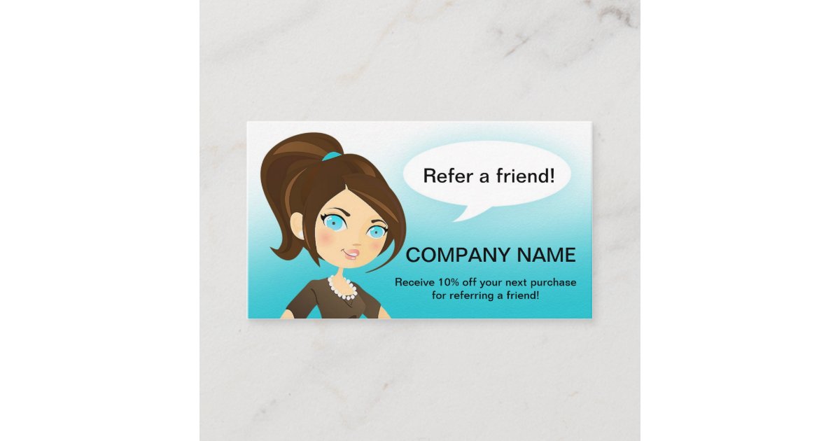 Referral Tell a Friend Business Card | Zazzle