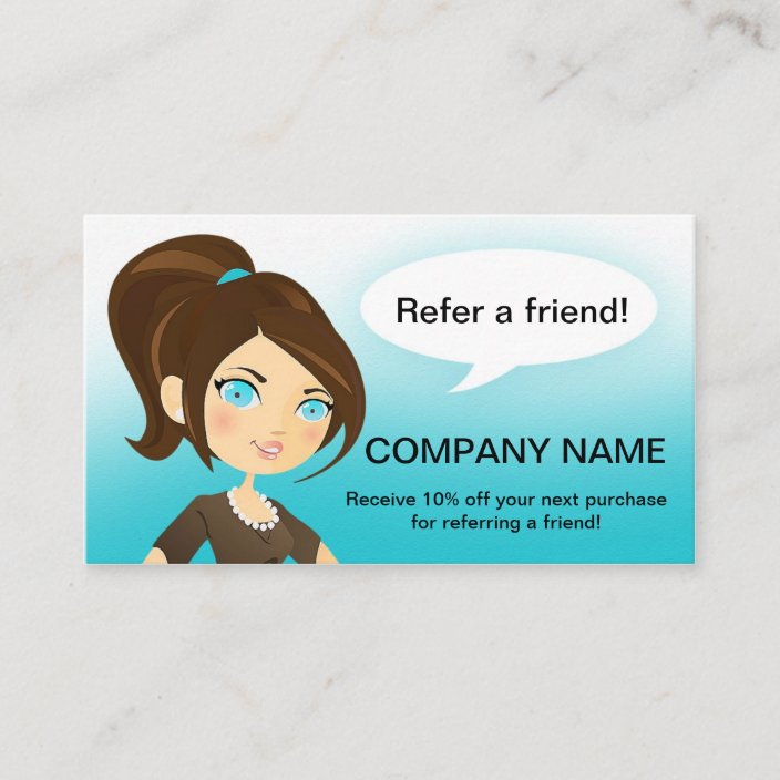 Referral Tell a Friend Business Card | Zazzle