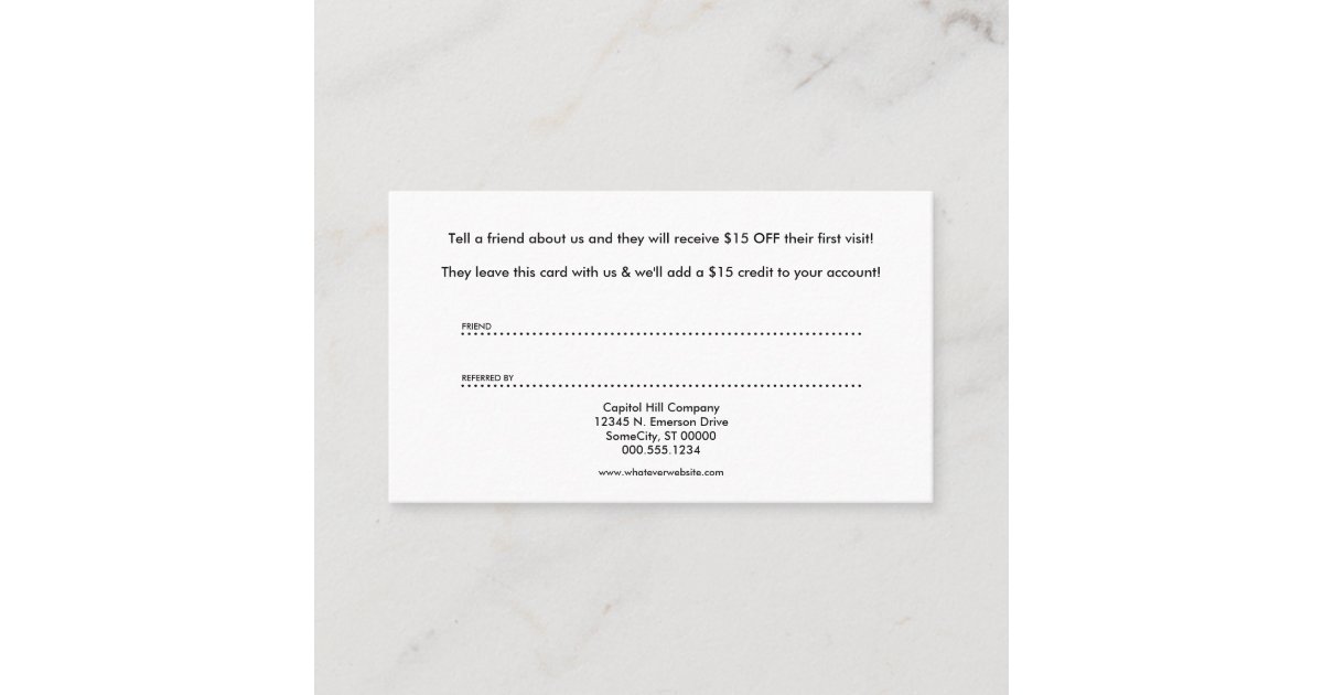 referrals. referral card | Zazzle.com