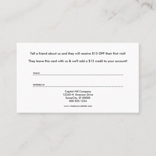 referrals. referral card | Zazzle.com