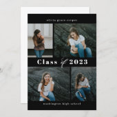 Refined Collage EDITABLE COLOR Graduation Invitati Invitation | Zazzle