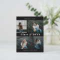 Refined Collage EDITABLE COLOR Graduation Postcard | Zazzle