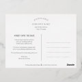 Refined Collage FOIL Save The Date Postcard | Zazzle