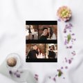 Refined Collage FOIL Save The Date Postcard | Zazzle