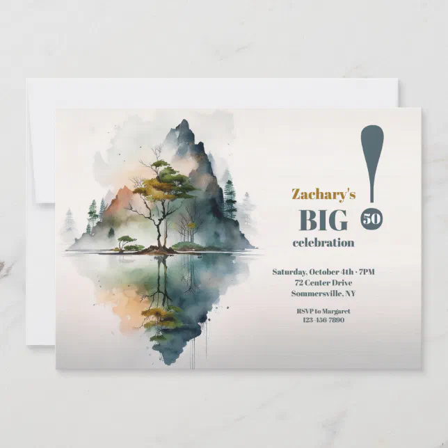 Reflection Lake Invitation | Zazzle