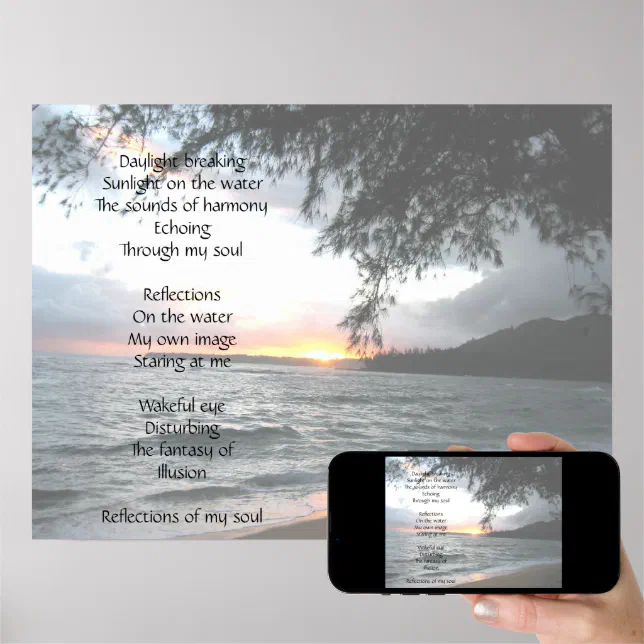 Reflection Poem Poster | Zazzle