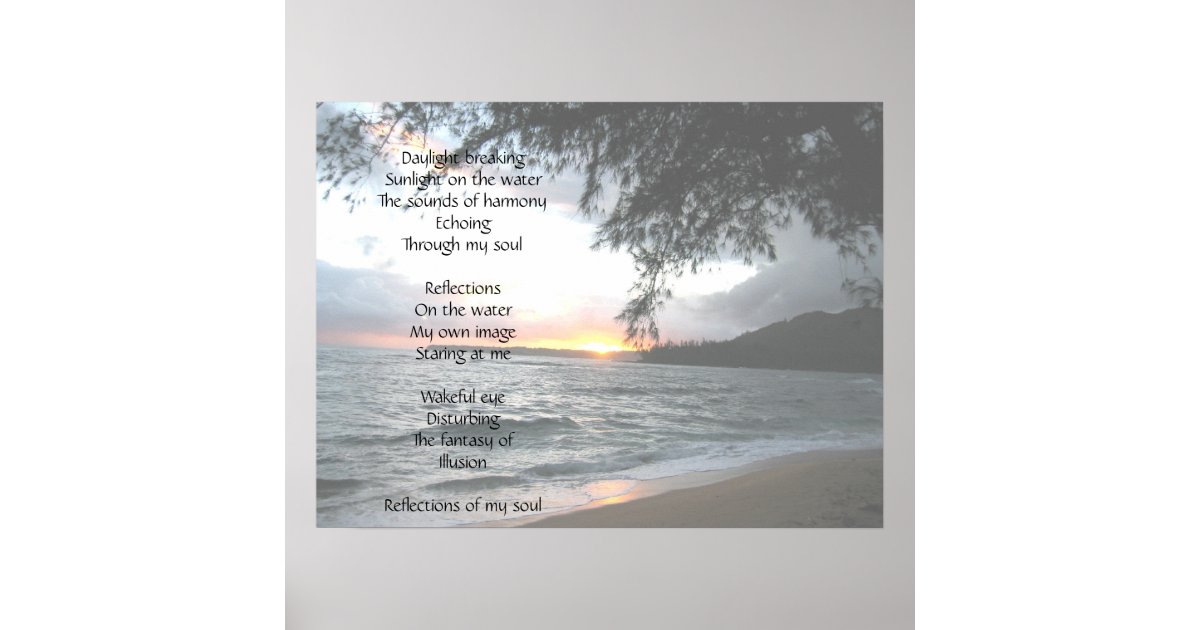 Reflection Poem Poster | Zazzle