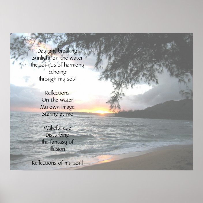 Reflection Poem Poster | Zazzle.com