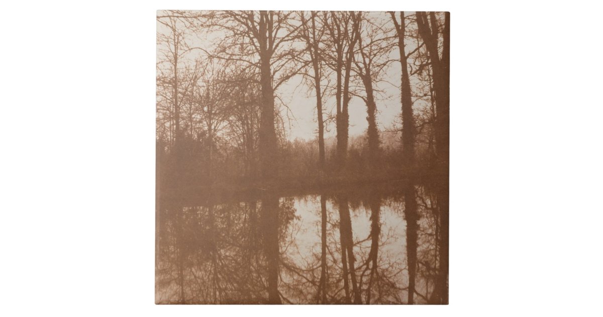 Reflections, 1843 (sepia photo) tile | Zazzle