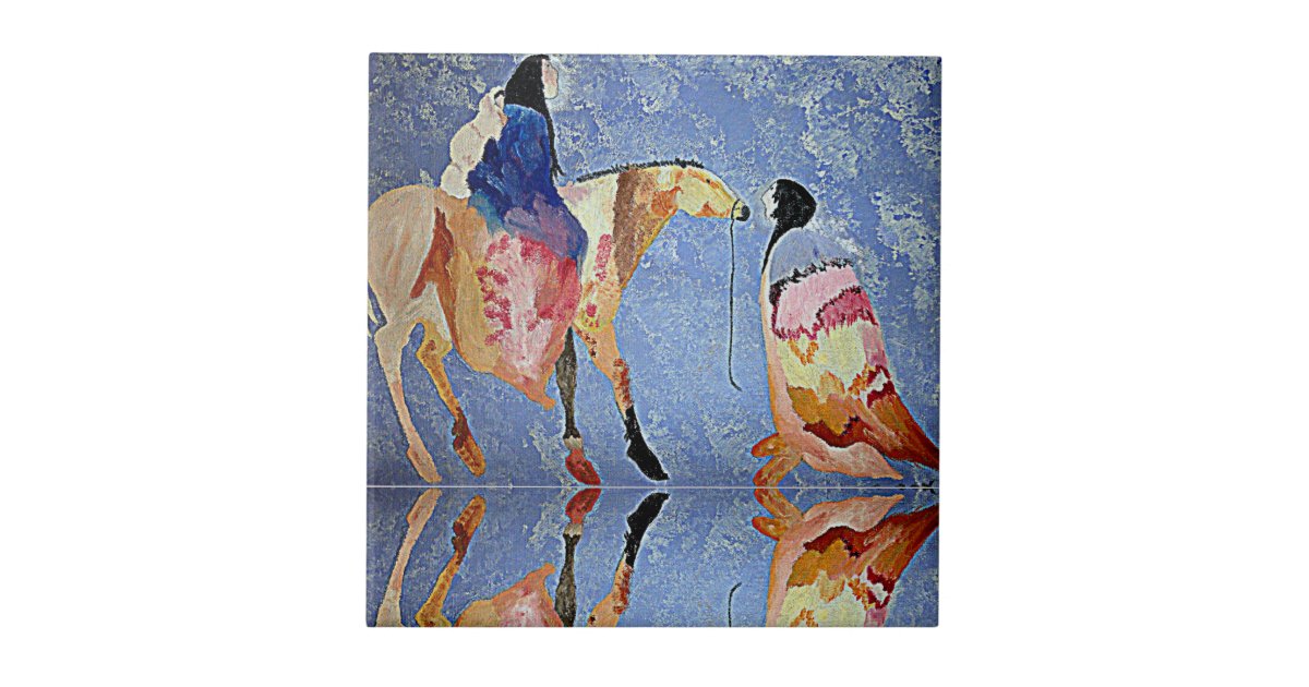 REFLECTIONS OF NATIVE AMERICANS CERAMIC TILE | Zazzle