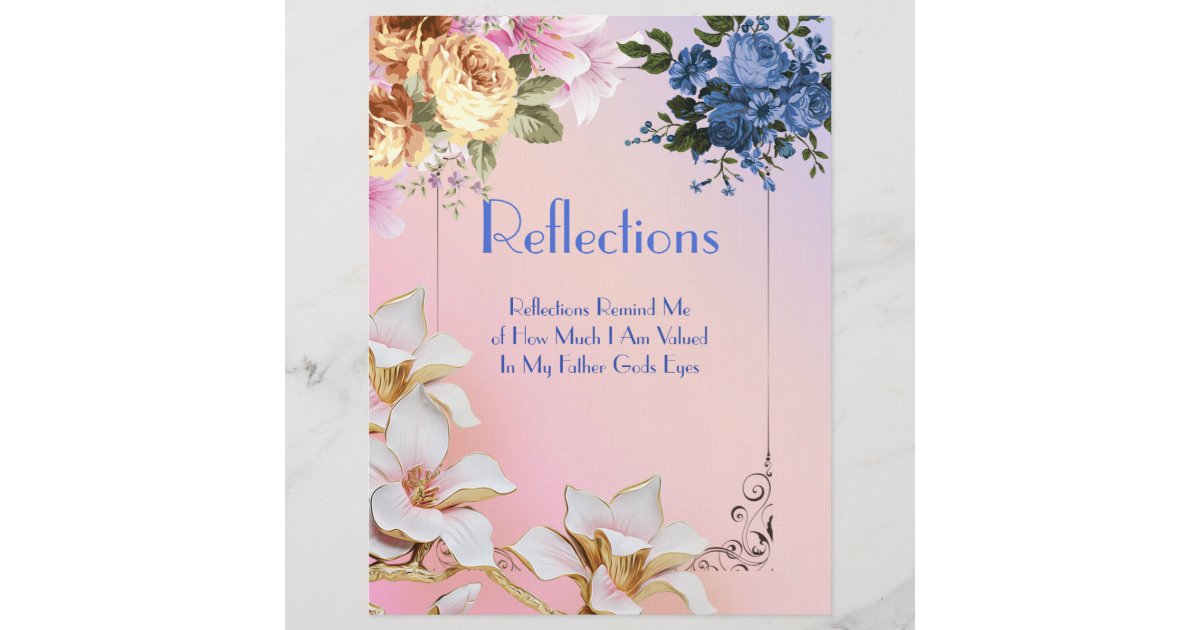 Reflections Title Page Personalized Paper | Zazzle