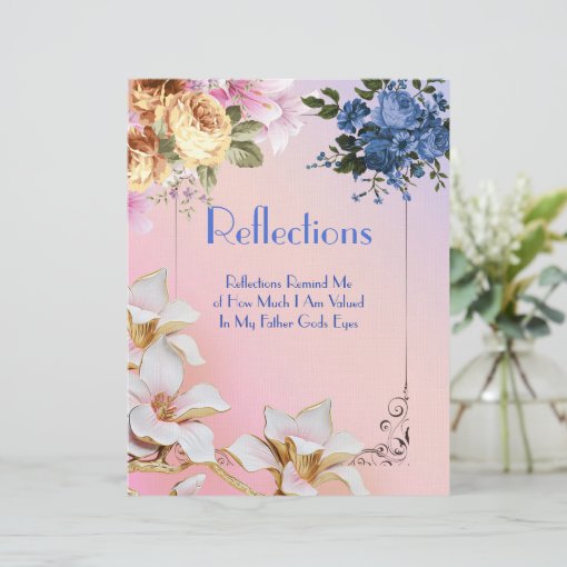 Reflections Title Page Personalized Paper | Zazzle