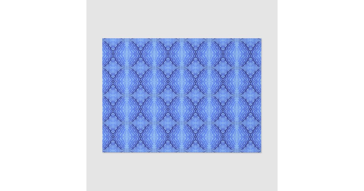 Reflective Blue Waves Modern Abstract Design Art Tissue Paper | Zazzle