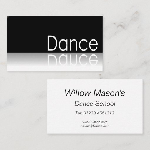 Reflective - Dance - Business Card | Zazzle
