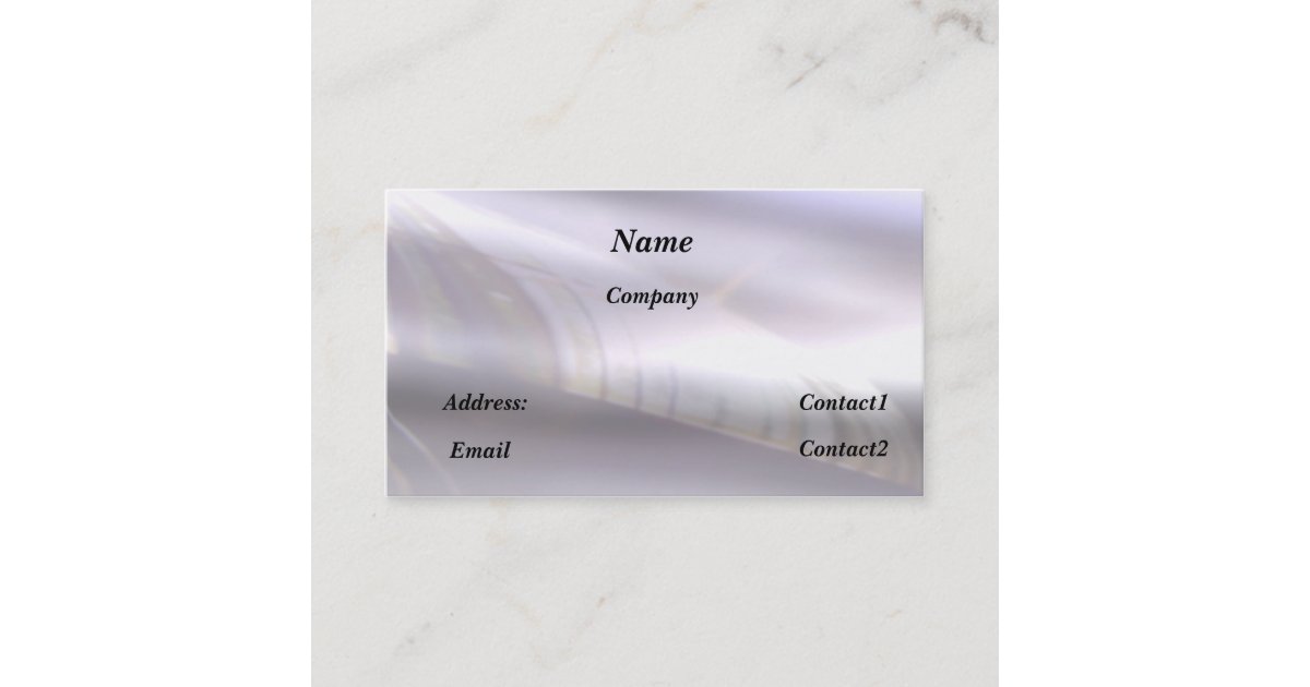 reflective metal effect business card | Zazzle