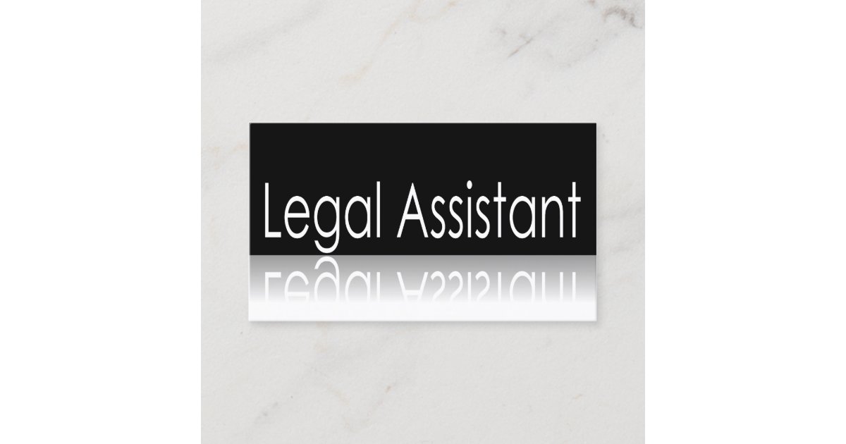 Reflective Text - Legal Assistant - Business Card | Zazzle