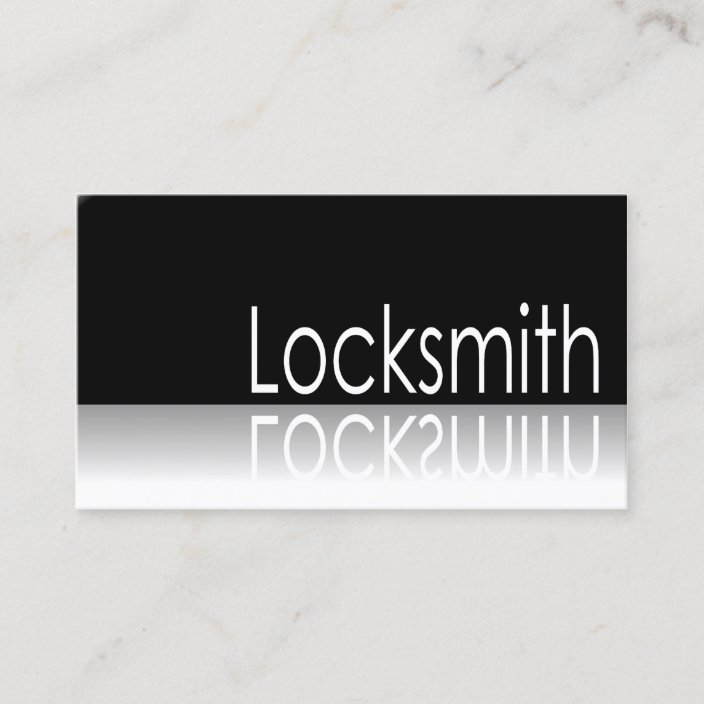 Reflective Text - Locksmith - Business Card | Zazzle.com