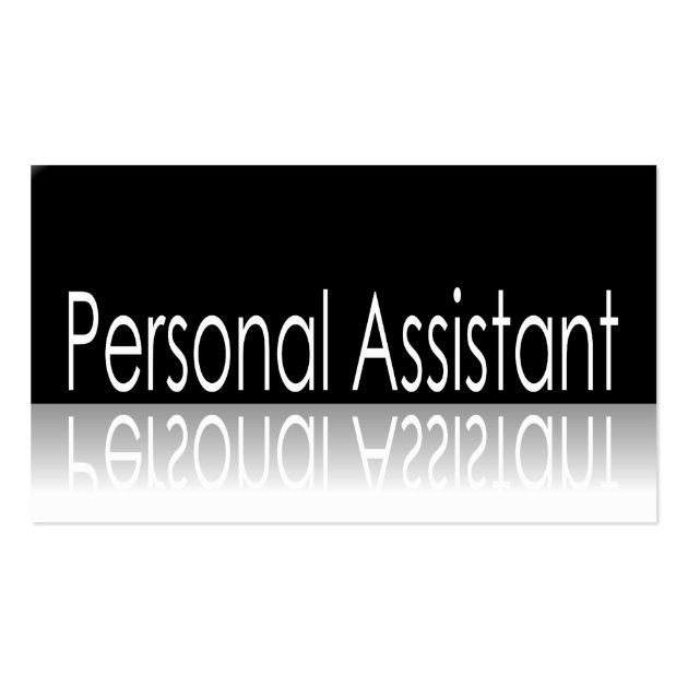 Reflective Text - Personal Assistant Business Card