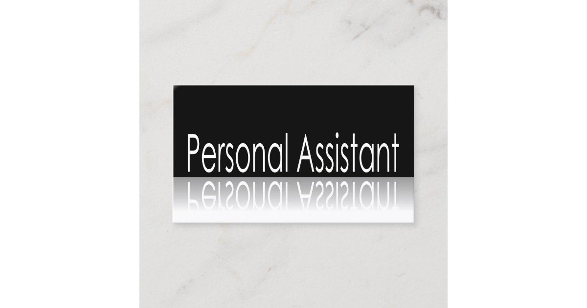 Reflective Text - Personal Assistant Business Card | Zazzle