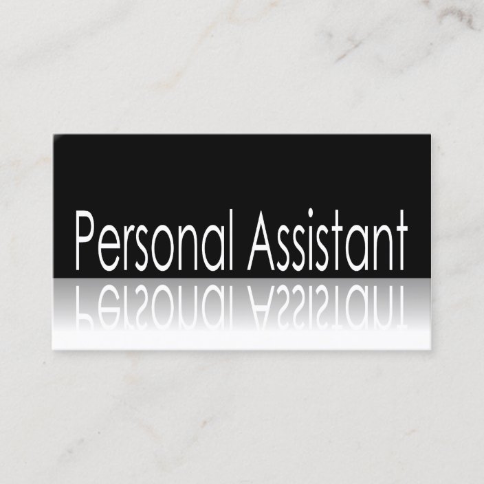 Reflective Text - Personal Assistant Business Card | Zazzle.com