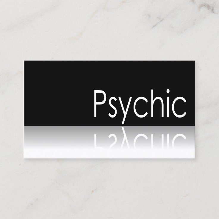 Reflective Text - Psychic - Business Card | Zazzle