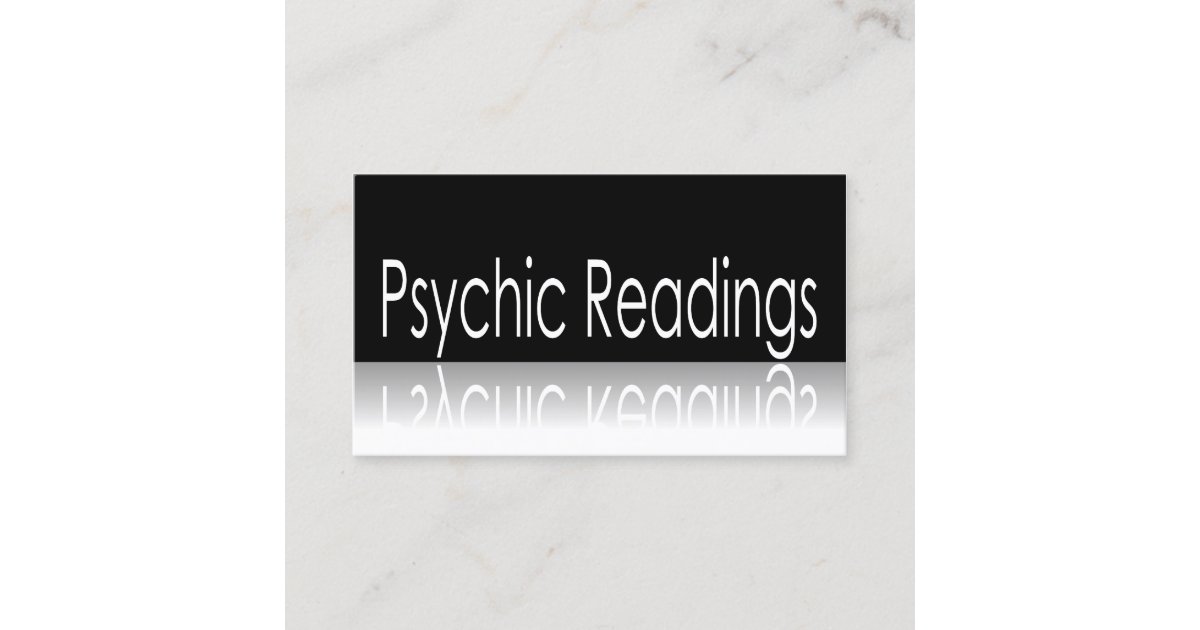 Reflective Text - Psychic Readings - Business Card | Zazzle