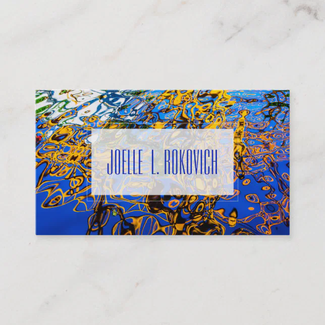 © Reflective Water Ripples Abstract Photography Ar Business Card | Zazzle
