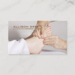 Reflexology Acupressure Foot Massage therapist Business Card | Zazzle