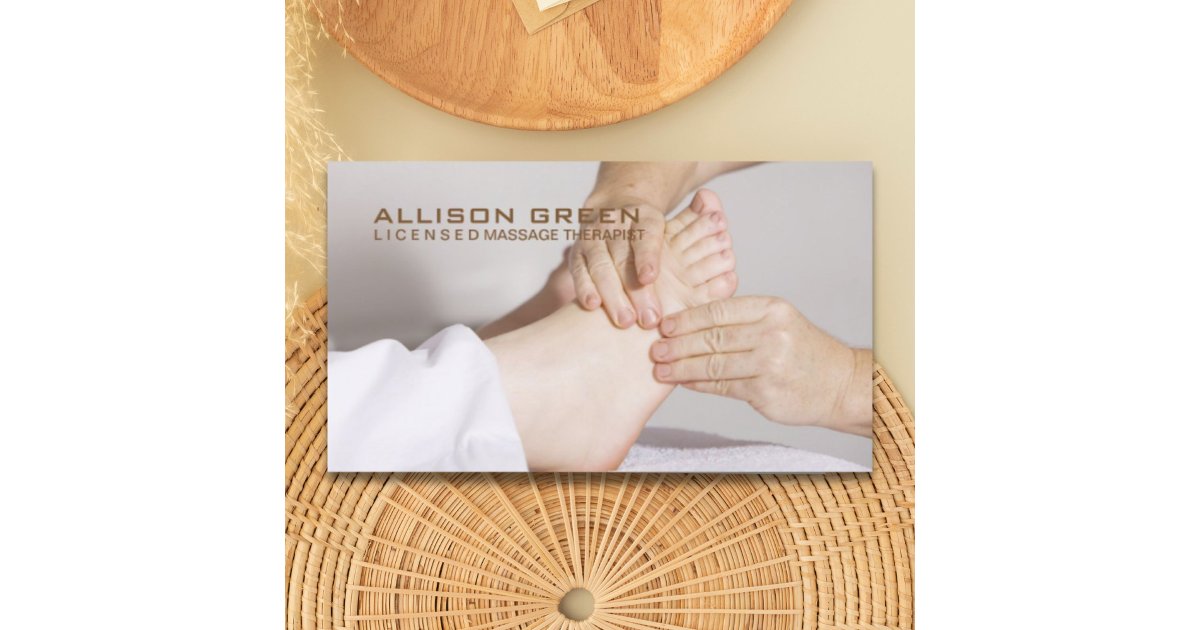 Reflexology Acupressure Foot Massage therapist Business Card | Zazzle