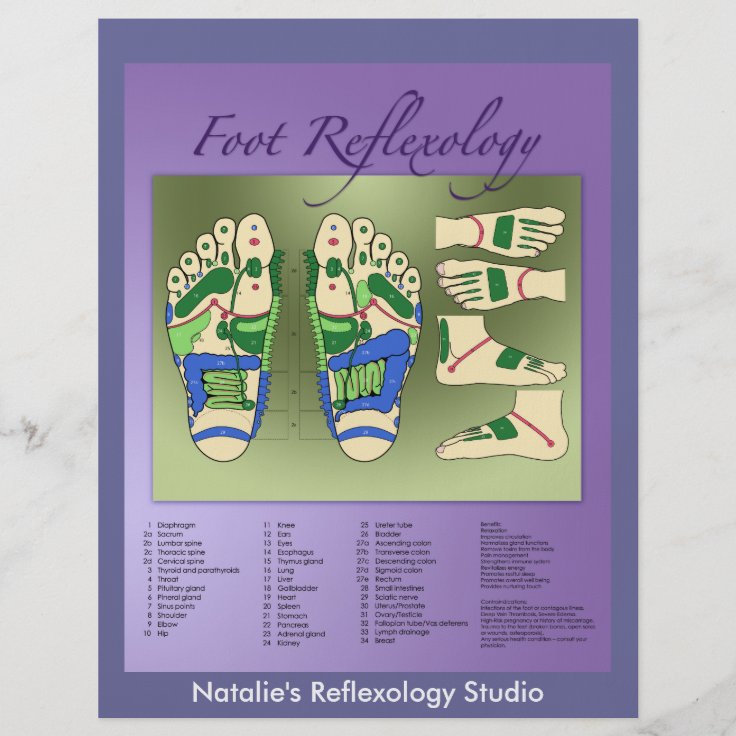 Reflexology chart flyer | Zazzle