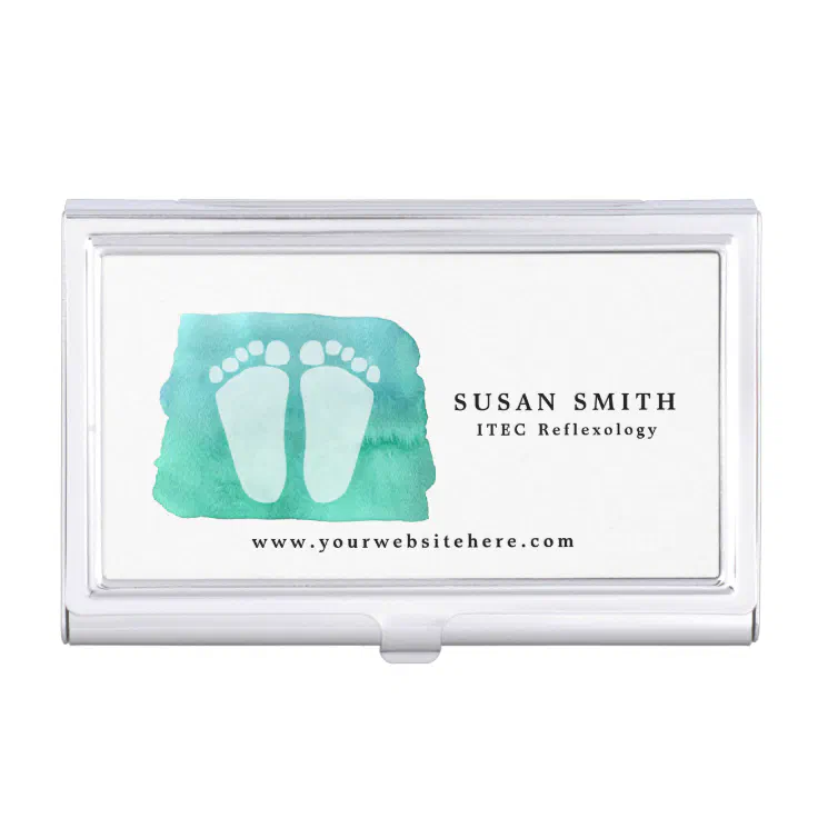 Reflexology feet business card holder | Zazzle