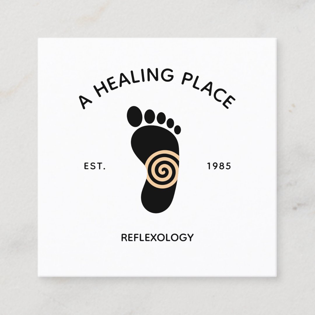 Reflexology Logo Square Business Card | Zazzle