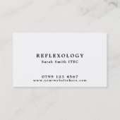 Reflexology loyalty card business card podiatry | Zazzle