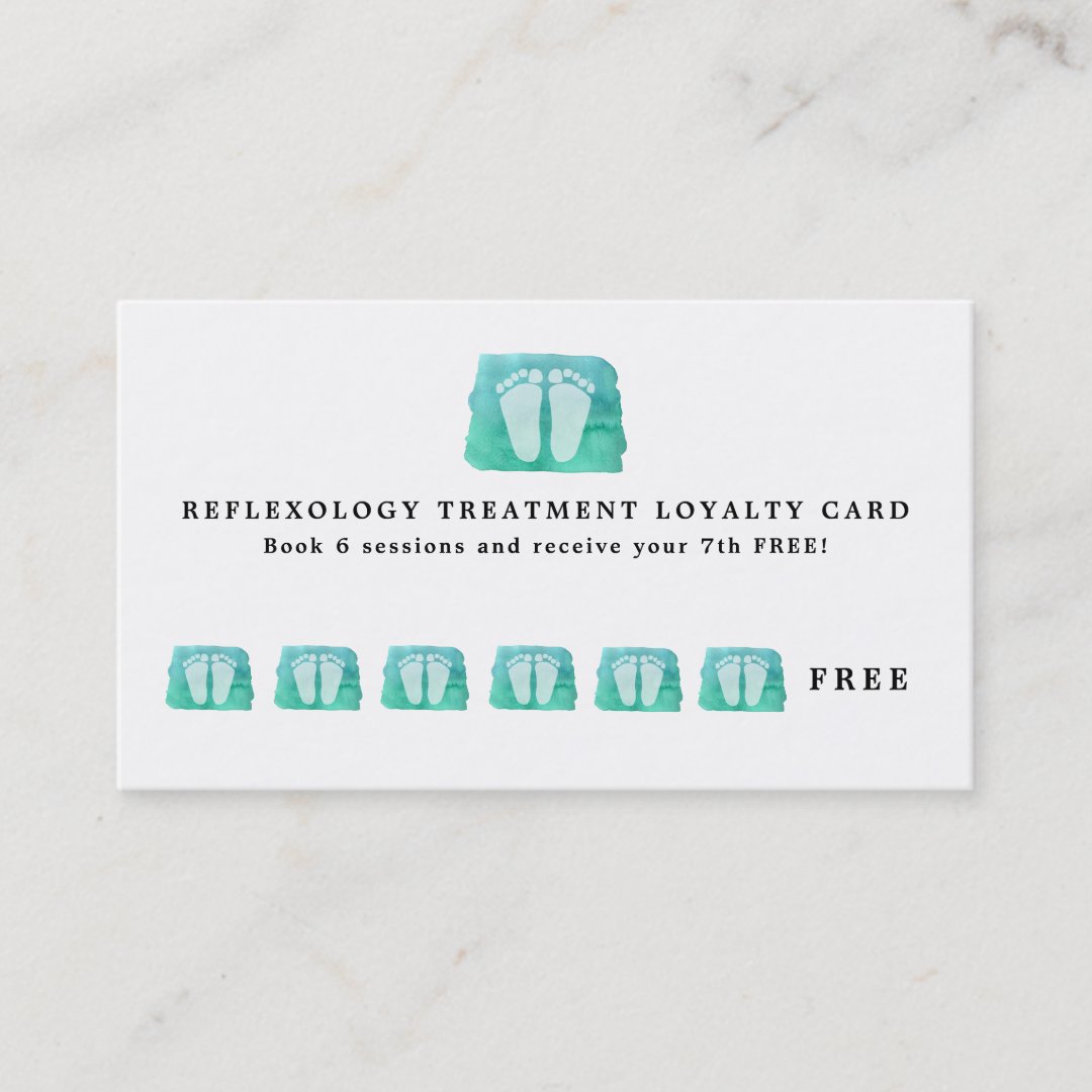 Reflexology loyalty card business card podiatry | Zazzle